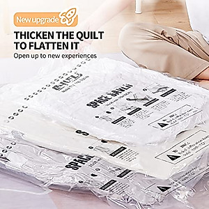 YOSHAN 6 Pack Vacuum Storage Bags, Space Saver Bags Compression Storage Bags for