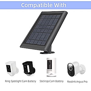 [2-Pack] Solar Panel with Wall Mount for Ring Spotlight Cam Battery, Ring Stick Up Camera Battery, Spotlight Cam Plus, Spotlight Cam Pro,Reolink Argus Pro & Blink XT/ XT2 Outdoor Security Camera