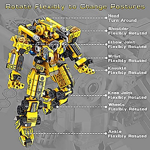 VATOS STEM Building Toys, 573 PCS Robot STEM Toys for 6 Year Old Boys 25-in-1 Engineering Building Bricks Construction Vehicles Kit Building Blocks Best Gifts for Kids Aged 6 7 8 9 10 11 12 Yr Old