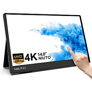 4K 14 Inch 2160P Portable Monitor, 100% SRGB USB-c Mini HDMI Monitor IPS Gaming Monitor with Dual Speakers