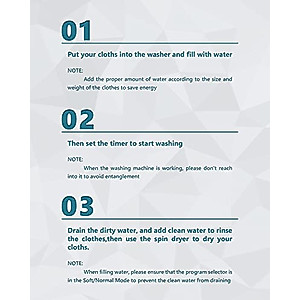 ARLIME Portable Clothes Washing Machine, 17.6lbs Mini Twin Tub Washer & Spinner Dryer Combo Compact Washer (11lbs) & Spin Dryer (6.6lbs) Sets Laundry Machine W/Time Control for Apartments, Dorms, Bathroom or RV Camping