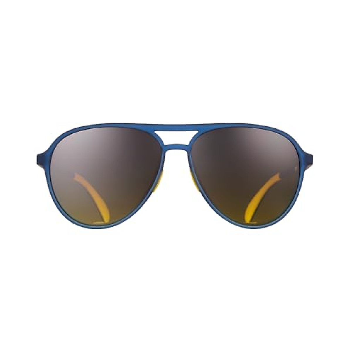 Goodr Frequent Skymall Shoppers Blue Aviator Running Sunglasses, Glare Reducing Blue Polarized Gradient Lenses, UV400 Protection Block, Frame Constructed to Eliminate Slip & Bounce, Large