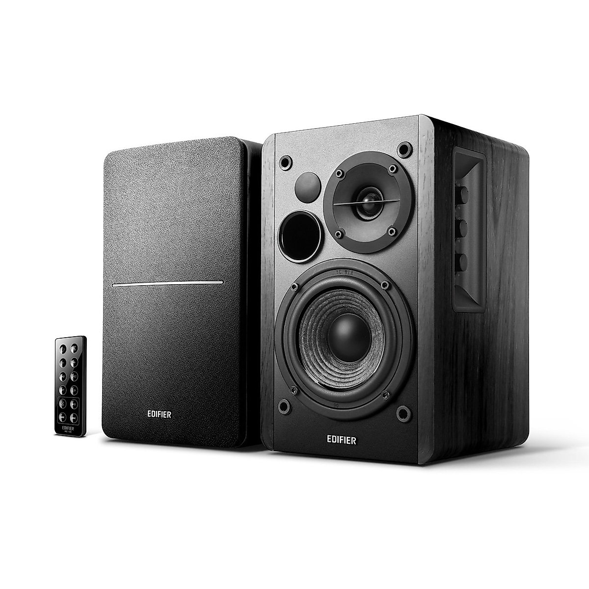 Edifier R1280DB Powered Bluetooth Bookshelf Speakers - Optical Input - Wireless Studio Monitors - 4 Inch Near Field Speaker - 42w RMS - Black (Renewed)