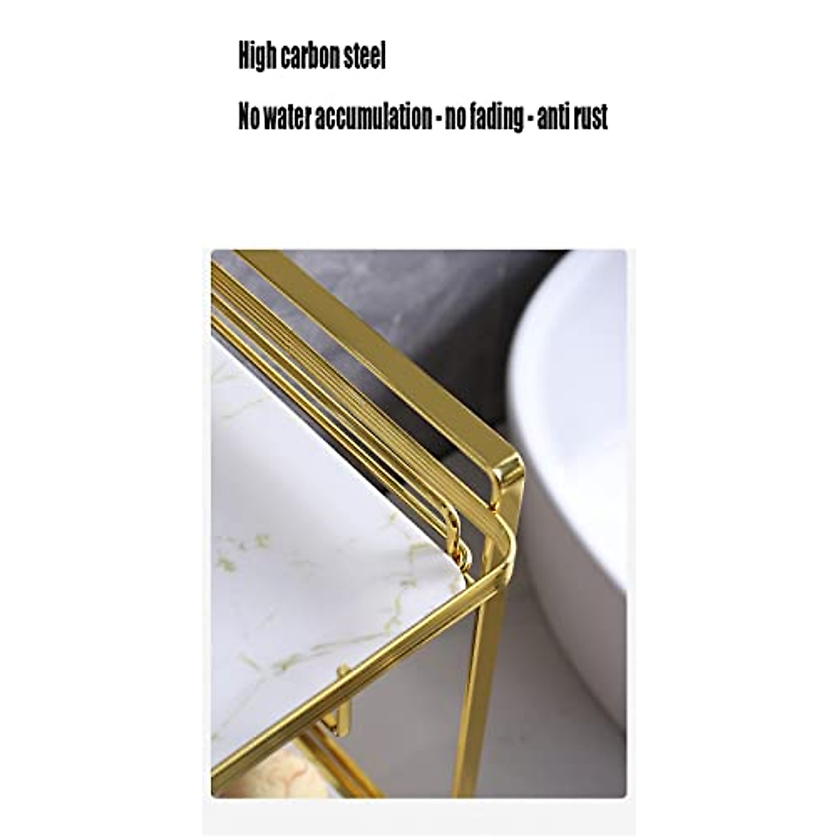 2/3 Tier Bathroom Counter Organizer Under Sink Bathroom Organizer Countertop Storage Rack Cosmetic Organizer Holder for Bathroom Kitchen White,3 Tiers