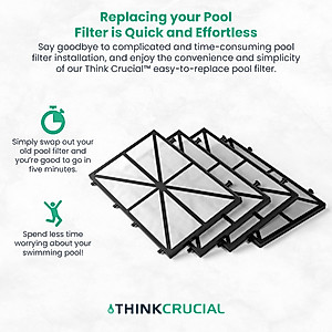Think Crucial Replacement Spring Filter Cartridge Compatible with Maytronics Dolphin, Nautilus CC Plus, M200, M400, M500, M4, M5, Wave 65, Wave 90, Oasis Z5 Models, Part# 9991433-R4