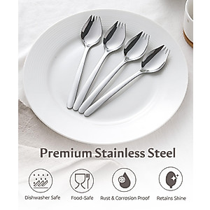 Lovingly Yours Metal Spork Reusable Sporks - Sporks Stainless Steel 7-inch, Dessert Salad Forks