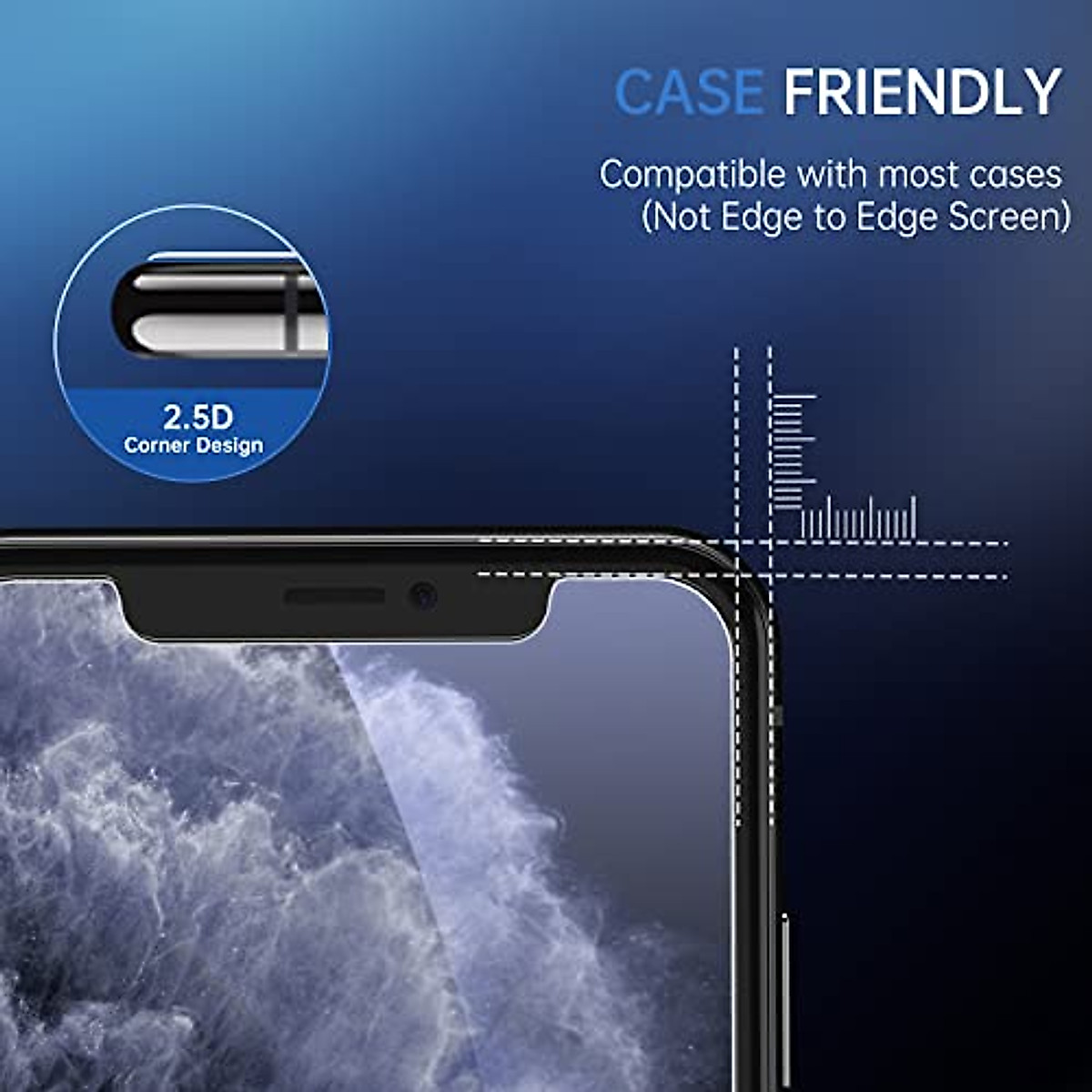 Syncwire Privacy Screen Protector for iPhone 11 Pro Max/XS Max 6.5" [2-Pack], Anti Spy Tempered Glass Film with Auto Alignment Tool [9H, Shatterproof, Bubble Free, Sensitive Touch, Anti-Smudge]