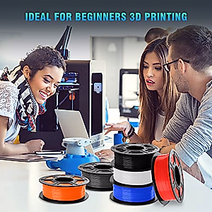 SUNLU PETG-G 3D Printer Filament 1.75mm 1 kg Spool, Better Flow of SUNLU no plugging Premium PETG-G Filament 1.75 +/- 0.02 mm for 3D Printing，Black