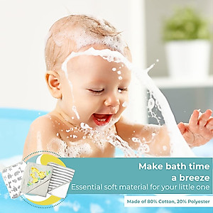 Spasilk Bath Hooded Towels & Washcloths Set for Babies, 23-Piece Gift Set, Grey, (Gift GBA23 0501)