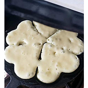 HAWOK Cast Iron Waffle Heart Shape Maker with Handle Hoder and Basting Brush…