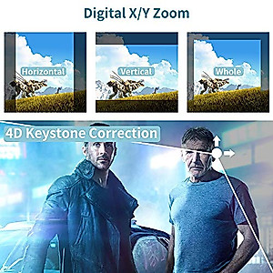 WIKISH Mini Portable Wireless Wifi Projector Bluetooth Led Outdoor Movie Hd Home Theater Video Mirror Projector for iPhone Android Gaming Ps4 Hdmi Usb