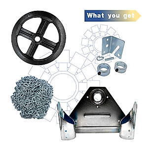 LAJIAOZ Garage Door Chain Hoist - 1:1 Reduced Drive,4000 Direct Drive Heavy Duty Hoist for Roll Up Doors and Jackshaft Garage Door Openers