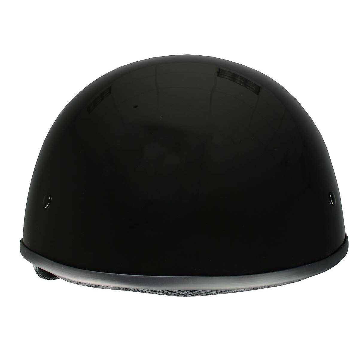 Milwaukee Helmets Bare Bones Glossy Black Half Motorcycle Helmet for Men and Women DOT Approved MPH9711DOT - Large