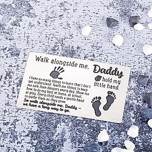 Fathers Day Gift for New Dad Wallet Insert Card Daddy Father to Be Birthday Gifts from Daughter Son Kids Pregnancy Baby Announcement Gifts for Him Men First Time Dads Husband from Wife Christmas
