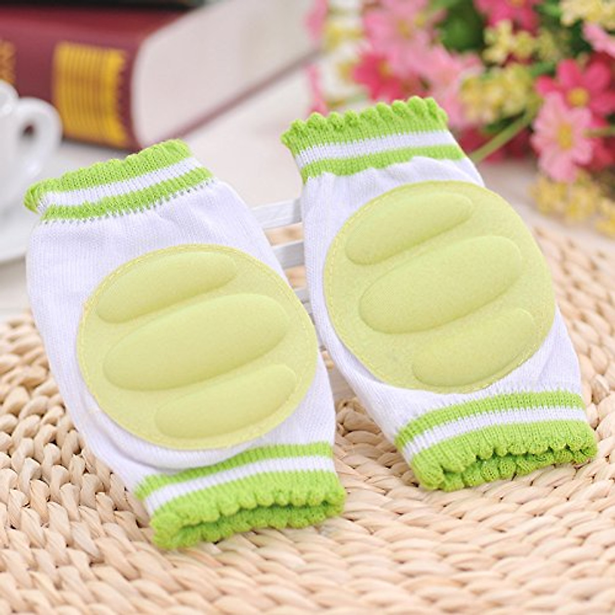 Hillento Elastic Unisex Infant Toddler Baby Kneepads, 3 Pairs, Random Color