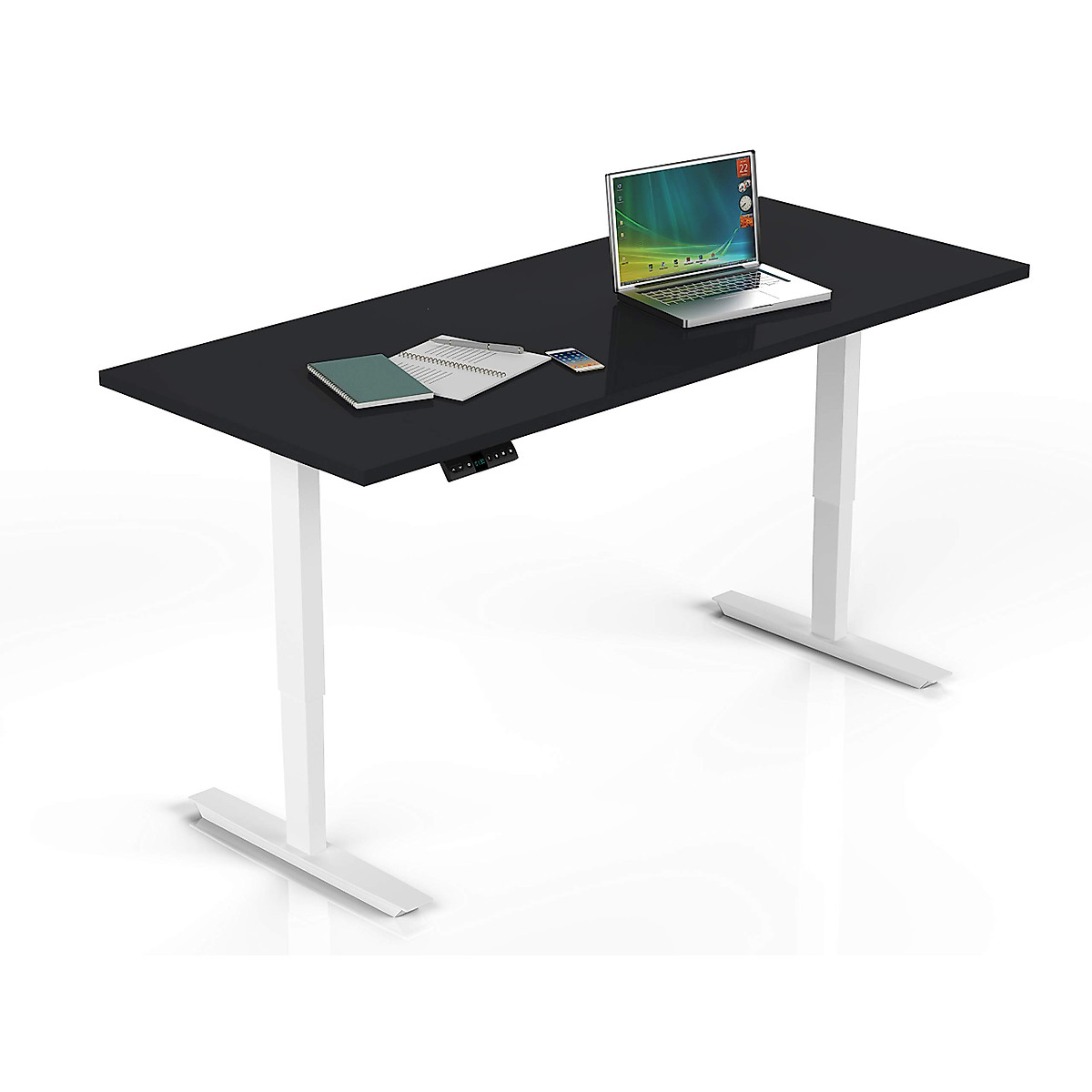 UP&DOWN Designs - White Electric Height Adjustable Dual Motor Standing Desk Base - (White Base Only - Top Sold Separately) Ergonomic Design for Home/Office/Gaming - Heavy Duty Base Only – White