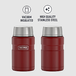 THERMOS Stainless King Vacuum-Insulated Food Jar, 24 Ounce, Rustic Red
