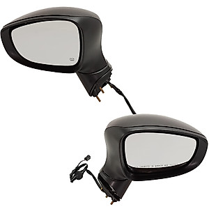 Kool Vue Driver & Passenger Side Power Heated Mirrors for Chrysler Pacifica 2017-2019 Without Signal Light & Blind Spot Monitor Paintable For Models Without One Touch Open/Close Feature