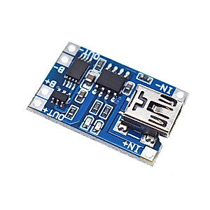 Micro USB 5V 1A 18650 TP4056 Lithium Battery Charger Module Charging Board with Protection Dual Functions 1A Li-ion (Mini 18650)
