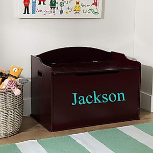 Personalized Toybox for Kids - Cherry Austin Wooden Toy Box Storage Bench with Lid - Kids Toy Chest Playroom Organizer