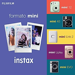 Fujifilm Instax Mini Instant Film 20 Exposures, 20 Sticker Frames for Fuji Instax Prints, Bundle