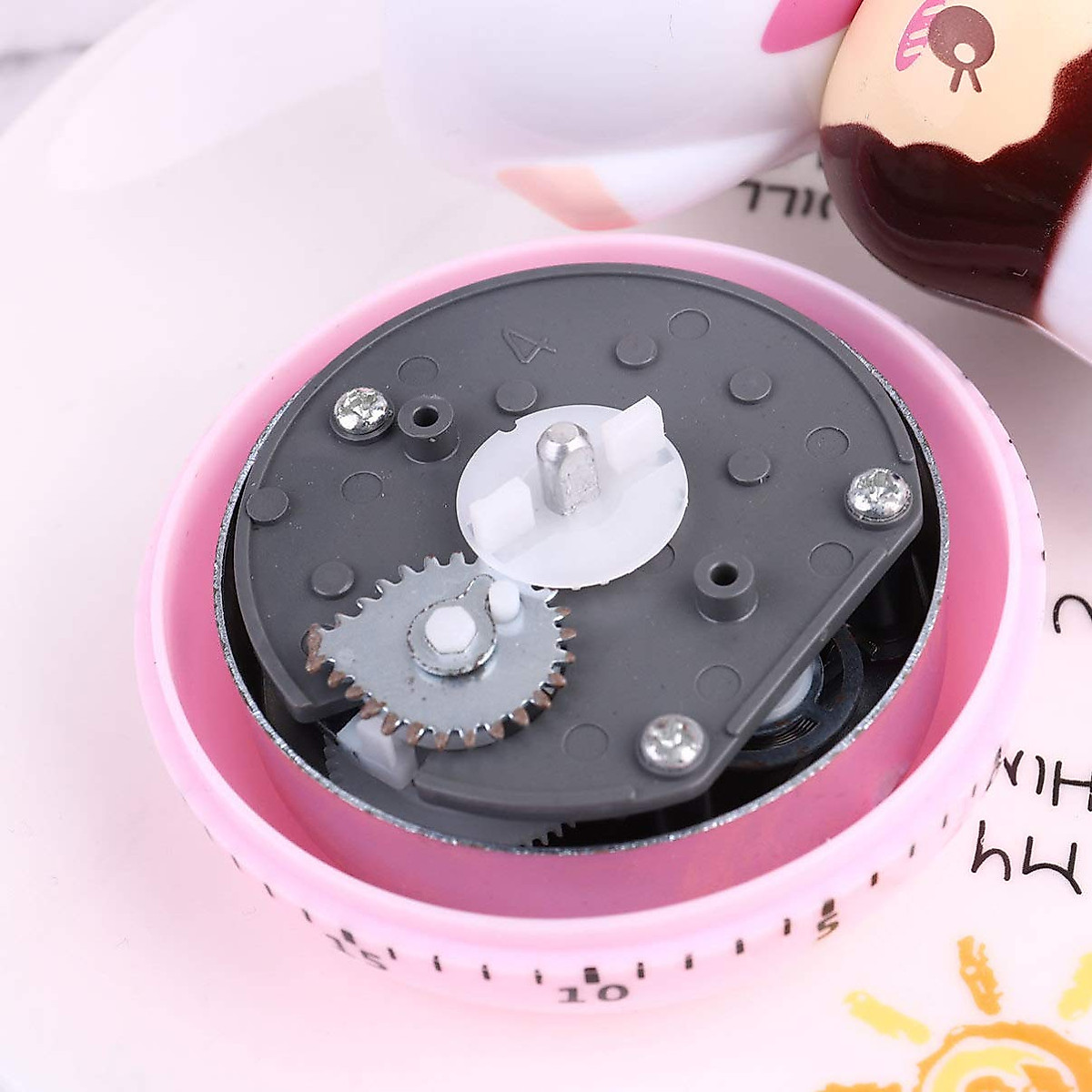 BESTonZON Kitchen Timer 60 Minutes Countdown Timer Mechanical Timer Chef Shaped Alarm Clock Baking Cooking Pink