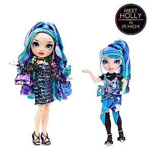 Rainbow High Junior High Special Edition Holly De’Vious - 9" Blue and Green Posable Fashion Doll with Accessories and Open/Close Soft Backpack. Great Toy Gift for Kids Ages 4-12