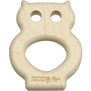 Owl Shaped Maple Teether - Made in USA