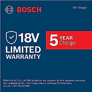 BOSCH GAL18V-160C 18V Hell-ion Connected-Ready Lithium-Ion 16 Amp Battery Turbo Charger with Power Boost, Black
