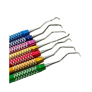 7PC HIGH Grade Gracey Curette Scaler Multicolor PERIODONTAL Dental Instruments (CYNAMED)