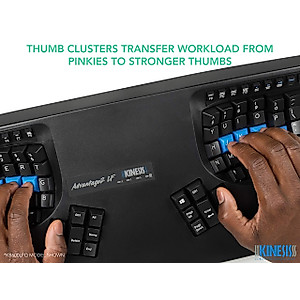 KINESIS Advantage2 Quiet LF Ergonomic USB Keyboard (KB600LFQ)