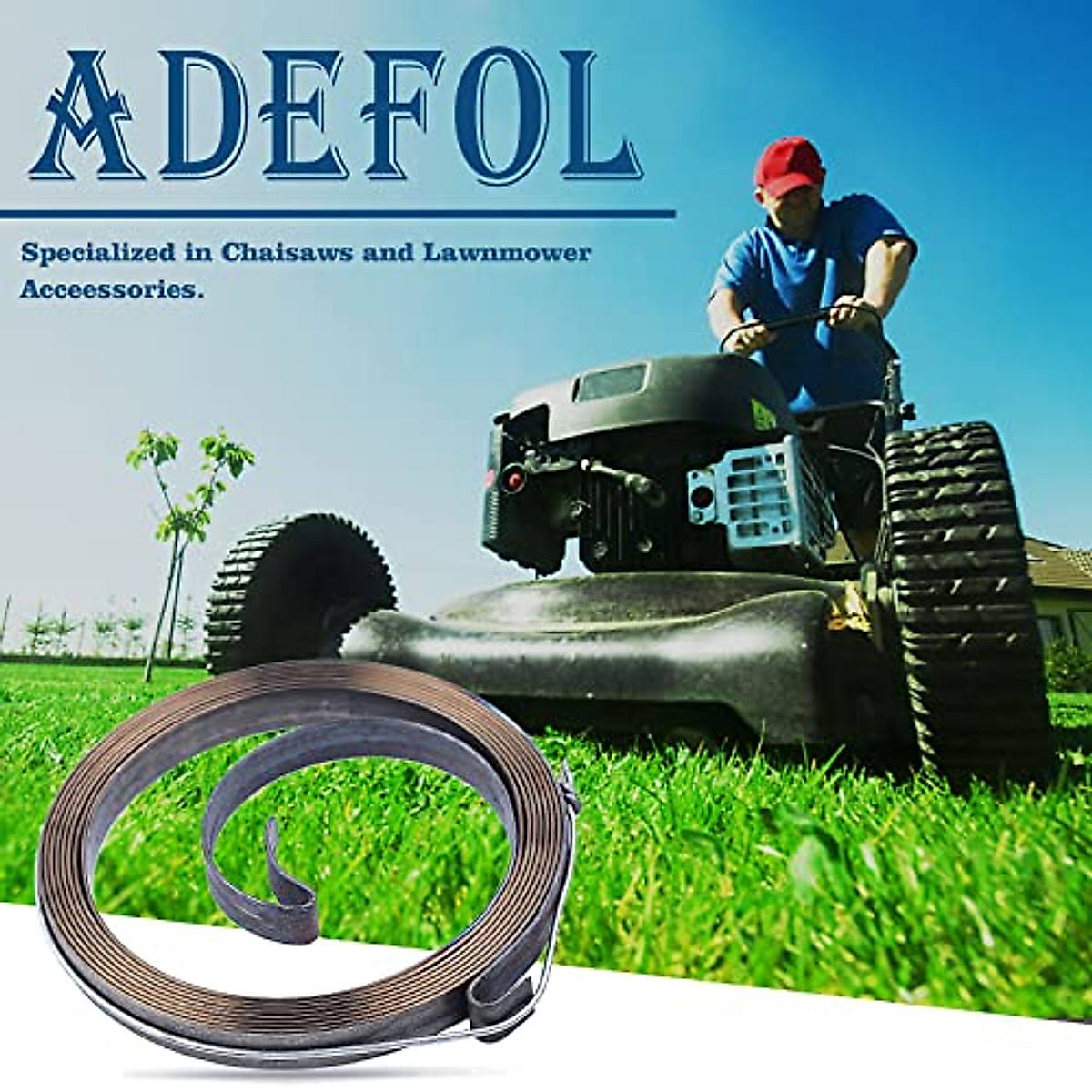 Adefol 4pcs Recoil Starter Spring for Hond GX160 GX200 GX120 168F 170F Engine 28442-ZH8-003