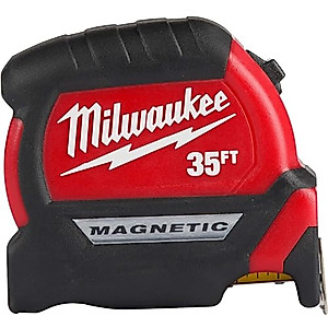 Milwaukee 35 Foot Compact Magnetic Tape Measure with 15 Feet of Reach