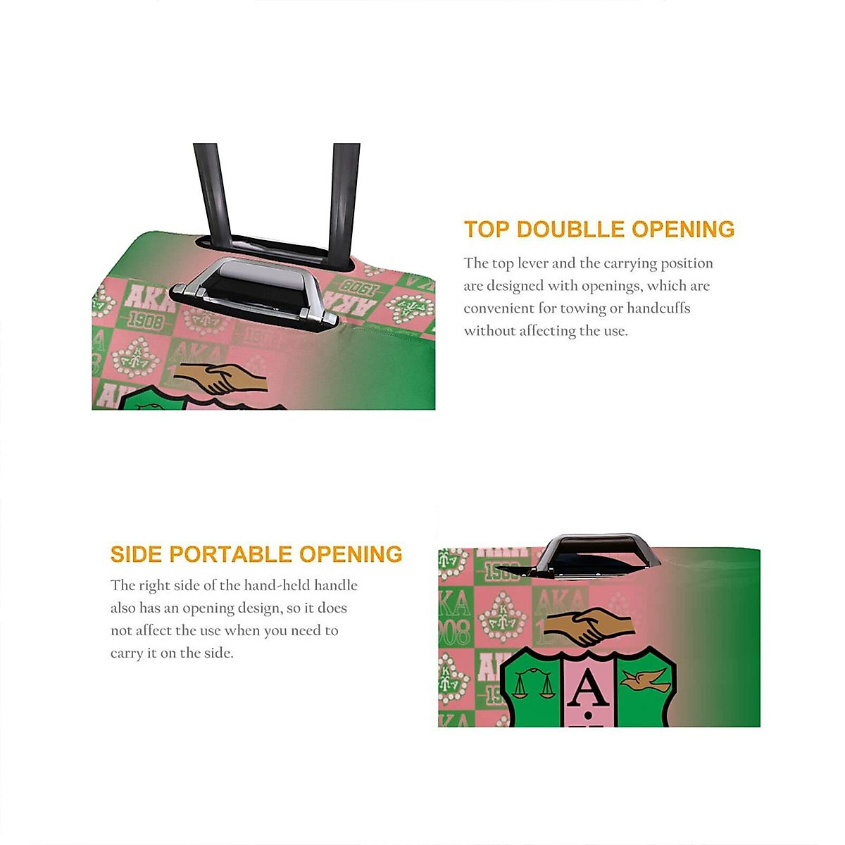 ISUNIET Washable Elastic Luggage Cover Travel Suitcase Protective Cover Trunk Case Fits 18''-32'' Suitcase Protector Baggage With Concealed Zipper for Women Girls Gifts 5 Medium