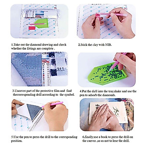 5D Diy Diamond Painting Cartoon 16x16 inch Round Drill Rhinestone Embroidery for Wall Decoration