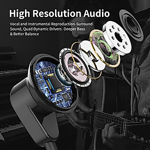 3.5mm Headphones Wired Earbuds with Microphone Hi-Fi Noise Canceling for Mac Mini Google Pixel 5A 4A 3A Moto G Power Pure Samsung S10 S9 S8+ A03s A52 A25 A15 A14 A13 OnePlus Nord N200 iPhone 6s, Black