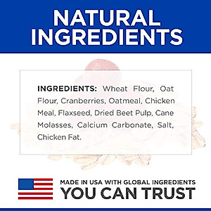 Hill's Dog Treats Crunchy Fruity Snacks with Cranberries & Oatmeal, Healthy Dog Snacks, 8 oz Bag