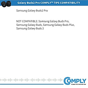 Comply Foam Ear Tips Designed for Samsung Galaxy Buds2 Pro | Ultimate Comfort | Unshakeable Fit | Assorted, 3 Pair, Black