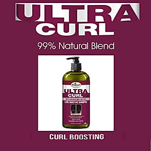 Difeel Ultra Curl with Argan & Shea Butter - Curl Boosting Shampoo 33.8 oz., Sulfate Free Shampoo Made with Natural Ingredients
