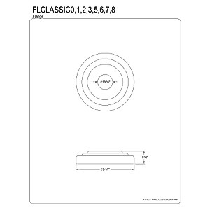 Kingston Brass FLCLASSIC6 Made to Match 3/4-Inch Decor Escutcheon, Polished Nickel