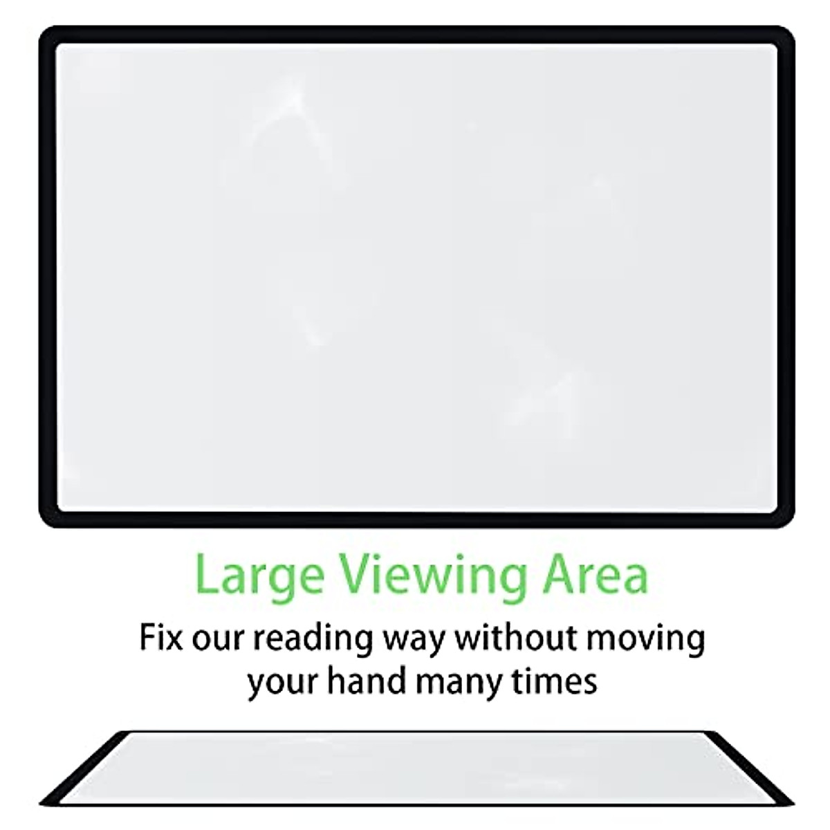 2 Pack Page Magnifying 3X Lens with 2 Bonus Bookmark Magnifiers - Perfect for Reading Small Prints, Close Work, Low Vision Aids,Ideal for Reading Small Prints & Low Vision Seniors