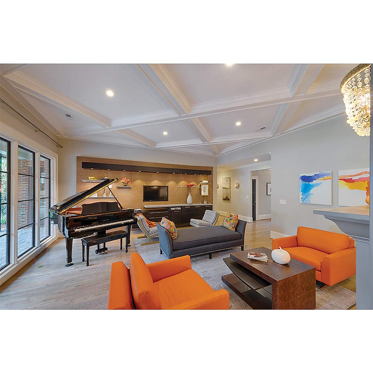 HALO 6 inch Recessed LED Can Light – Retrofit Ceiling & Shower Downlight – 3000K - Baffle White Trim (6 Pack)