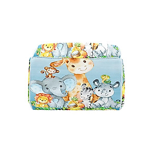 Cute Safari Jungle Animals Diaper Bag Backpack with Name for Men Women Custom Nursing Baby Bags Shoulders Travel Bag Daypack
