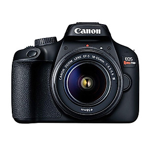 Canon Rebel T100 / EOS 4000D DSLR Camera w/EF-S 18-55mm F/3.5-5.6 Zoom Lens + 64GB Memory, Filters,Case, Tripod, Flash, and More (34pc Bundle)