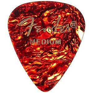 Fender Classic Celluloid Guitar Picks 351 Shape, Tortoise Shell, Medium, 144-Pack