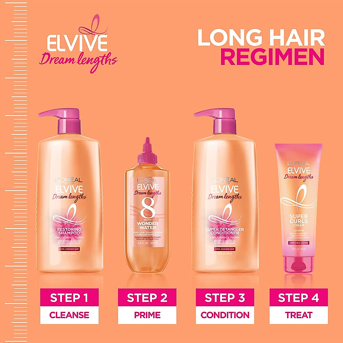 L’Oréal Paris Elvive Dream Lengths Super Curls Cream Leave-In, 5.1 Ounce
