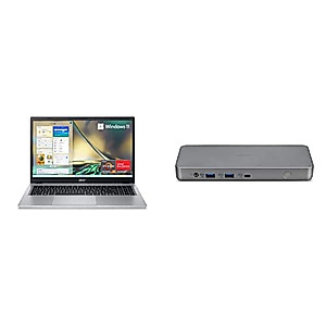 Acer Aspire 3 A315-24PT-R8CY Laptop | 15.6" HD IPS Touch | AMD Ryzen 5 7520U | AMD Radeon Graphics | 8GB LPDDR5 | 512GB SSD | Wi-Fi 5 | Windows 11 Home USB Type-C Dock D501, 60W PD