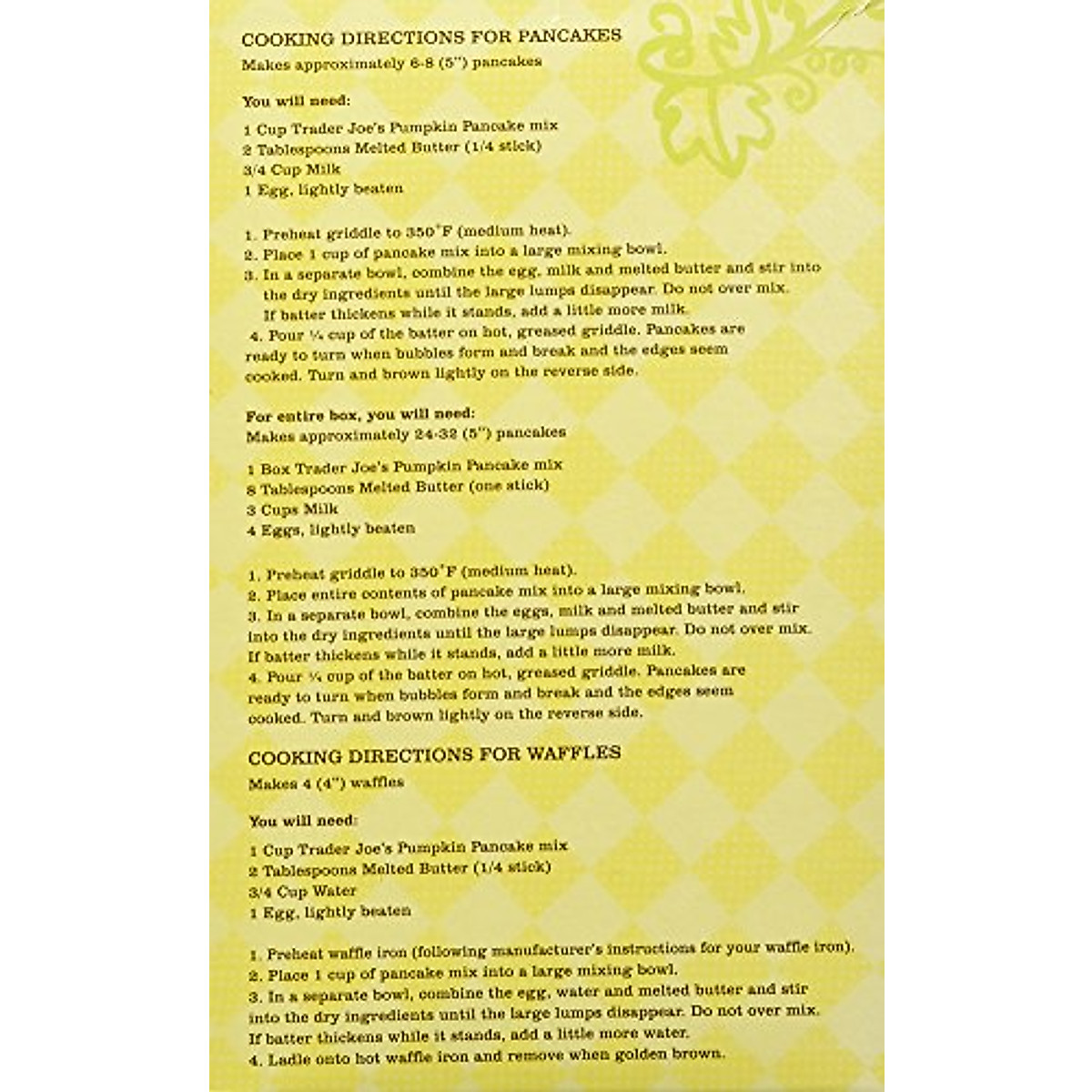 Trader Joe's Pumpkin Pancake and Waffle Mix - 2 Pack