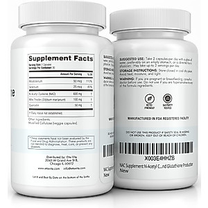 Vegan Liver Detox & Cleanse - NAC Supplement N-Acetyl Cysteine 600mg with Quercetin, Milk Thistle, Molybdenum & Selenium, N-Acetyl-Cysteine Capsules for Immune Support, Respiratory & Brain Health