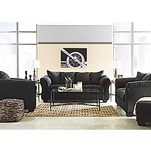 Signature Design by Ashley Darcy Classic Contemporary Sofa, Black